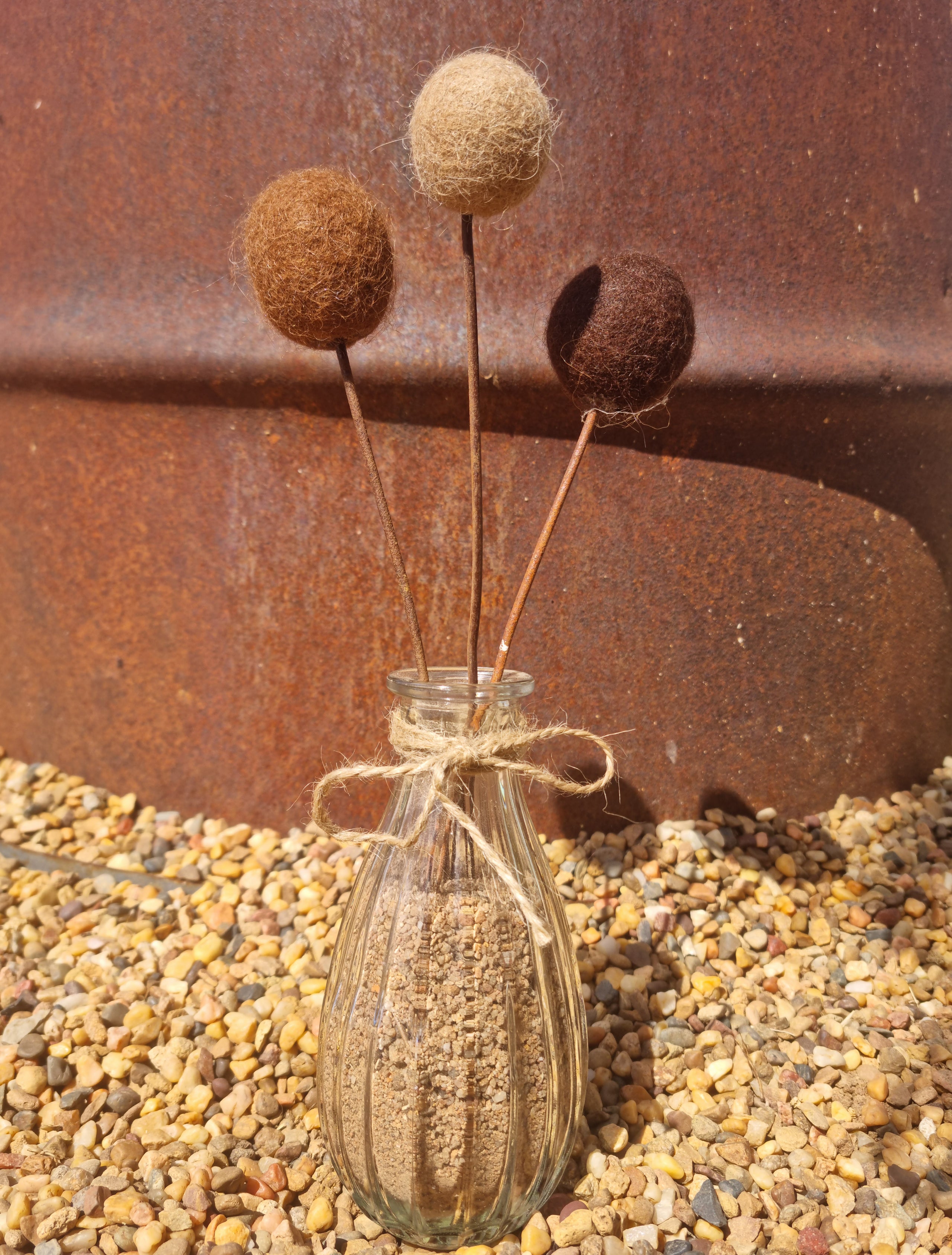 Alpaca Flower Arrangement *NEW* - Small ribbed glass vase with alpaca ...