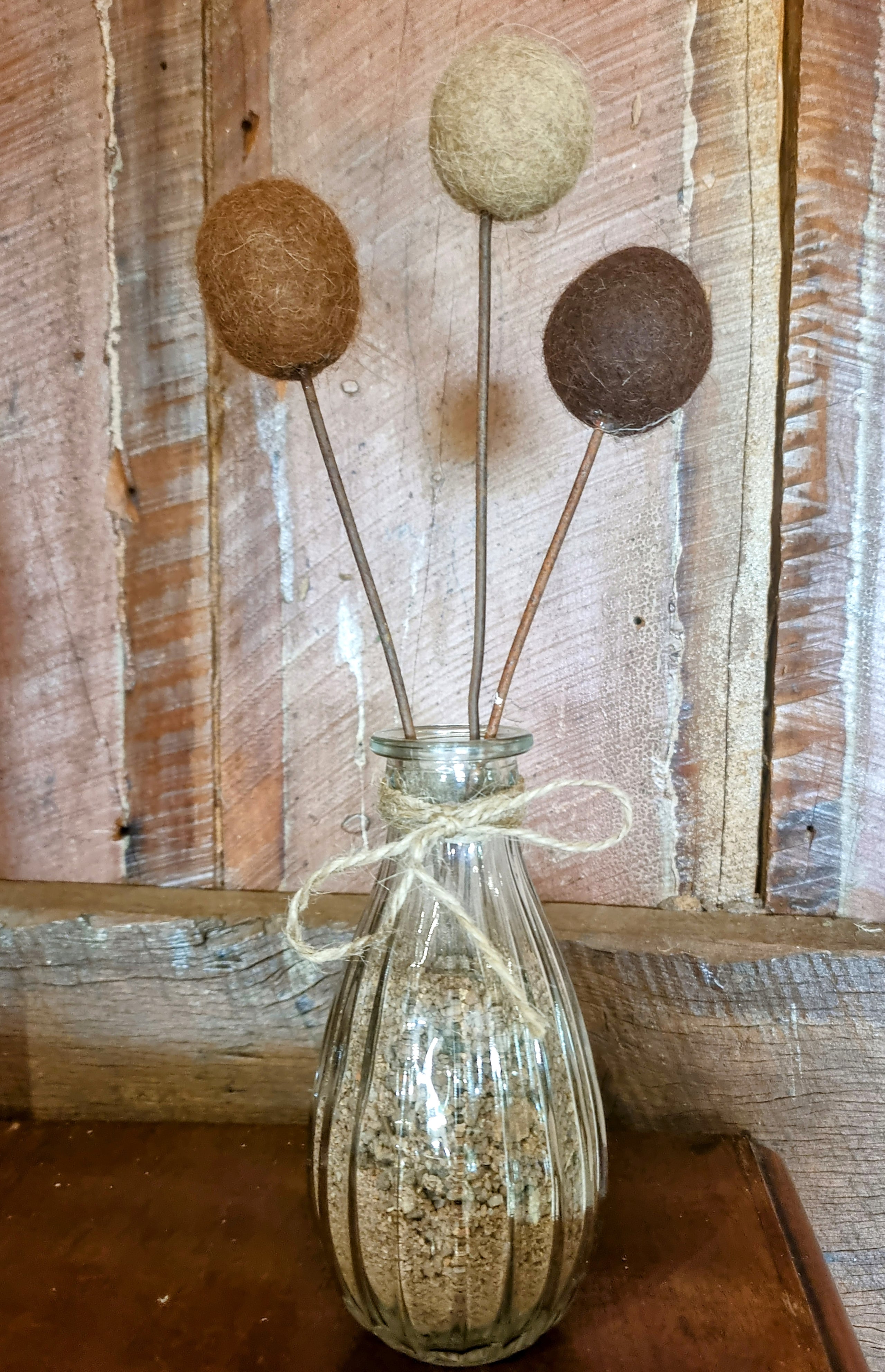 Alpaca Flower Arrangement *NEW* - Small ribbed glass vase with alpaca ...